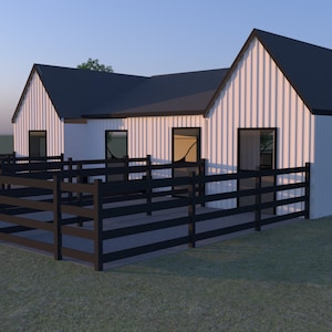 Matthew Plan Series 4 Stall Horse Stable Plan Layout - Etsy