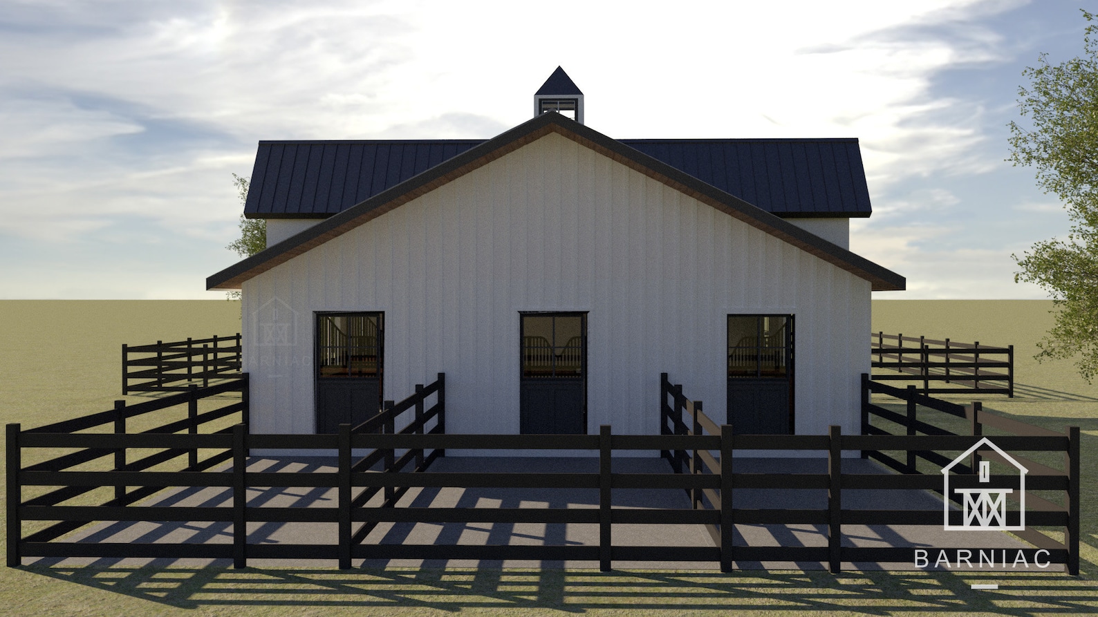 John Series - 4 Stall Barn Plan Layout *digital Download* 4 Horse ...