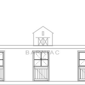 Barniac - Romans Plan Series - 5 Stall Barn (12x12 Stalls) - Digital ...