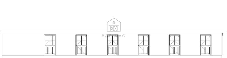 Barniac - Romans Plan Series - 5 Stall Barn (12x12 Stalls) - Digital ...