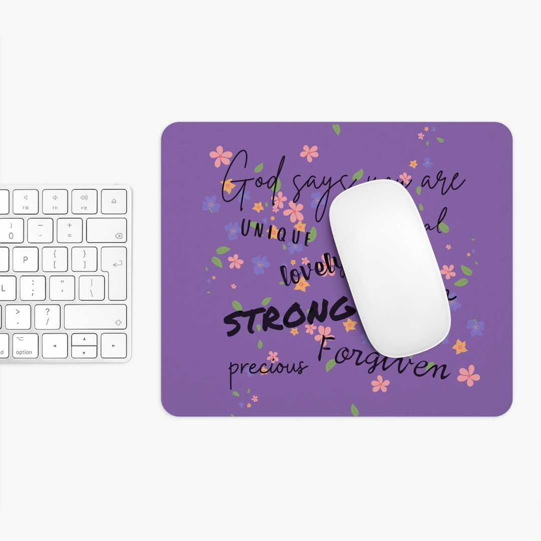 Religious Mouse Pad, God Says You Are Mouse Pad, Floral Mouse Pad ...