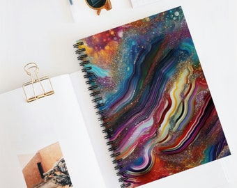 Neon Cube Rubik's Cube Notebook Spiral Ruled Line - Etsy