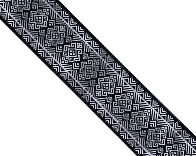 Designer’s Shop Jacquard Woven Embroidery Trim Green Leaves JR 725, 2 ...