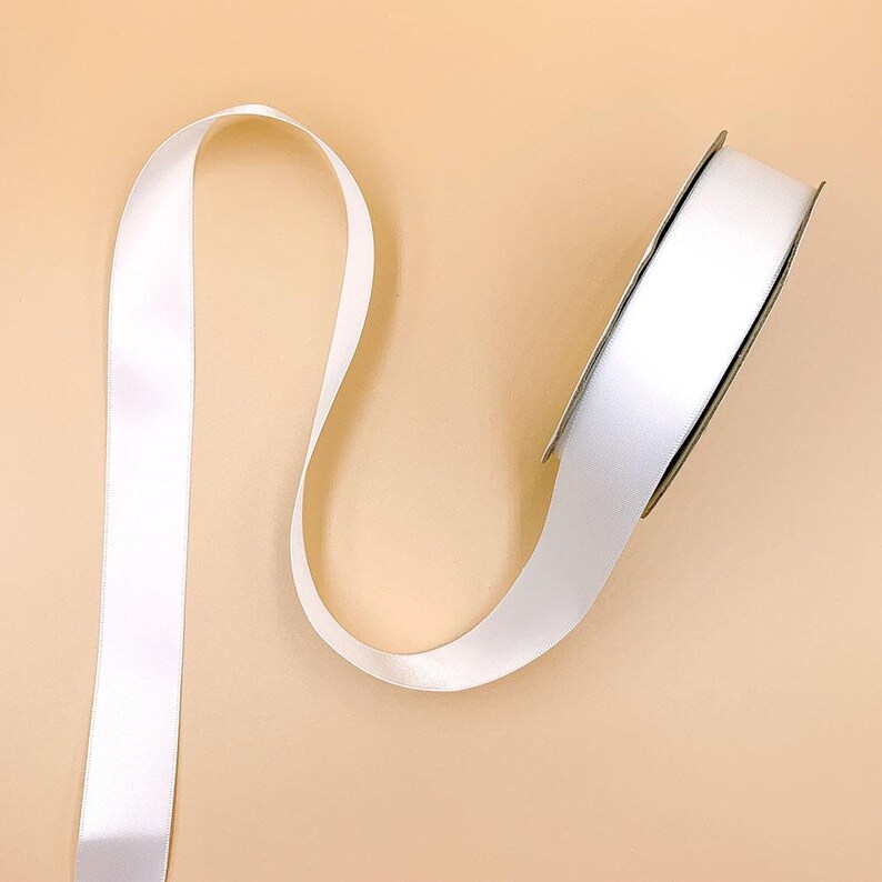 SDF 09029 White Satin Double Faced Ribbon 3/8x100 Yards - Etsy
