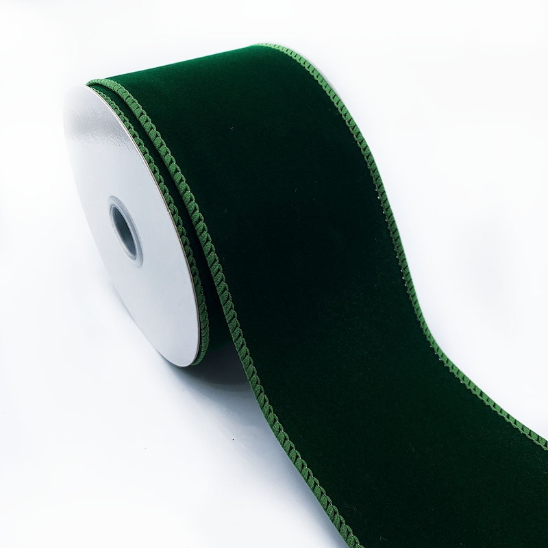 Green Velvet Ribbon - Etsy