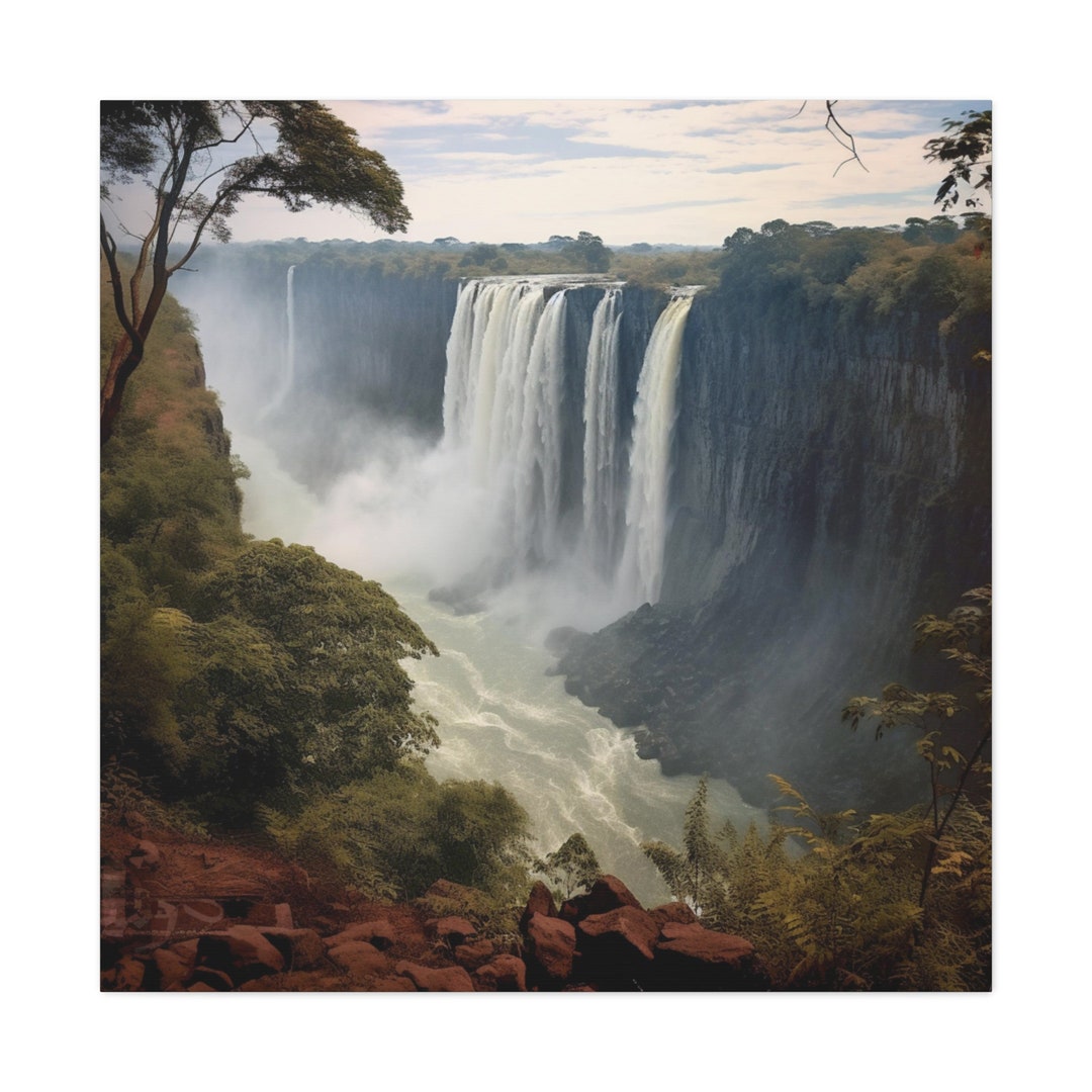 Spectacular Victoria Falls Canvas Print Africa's Majestic Natural ...