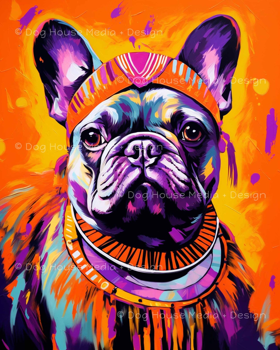 Frenchie Wall Decor, French Bulldog Art, 60s Wall Print, French Bulldog ...