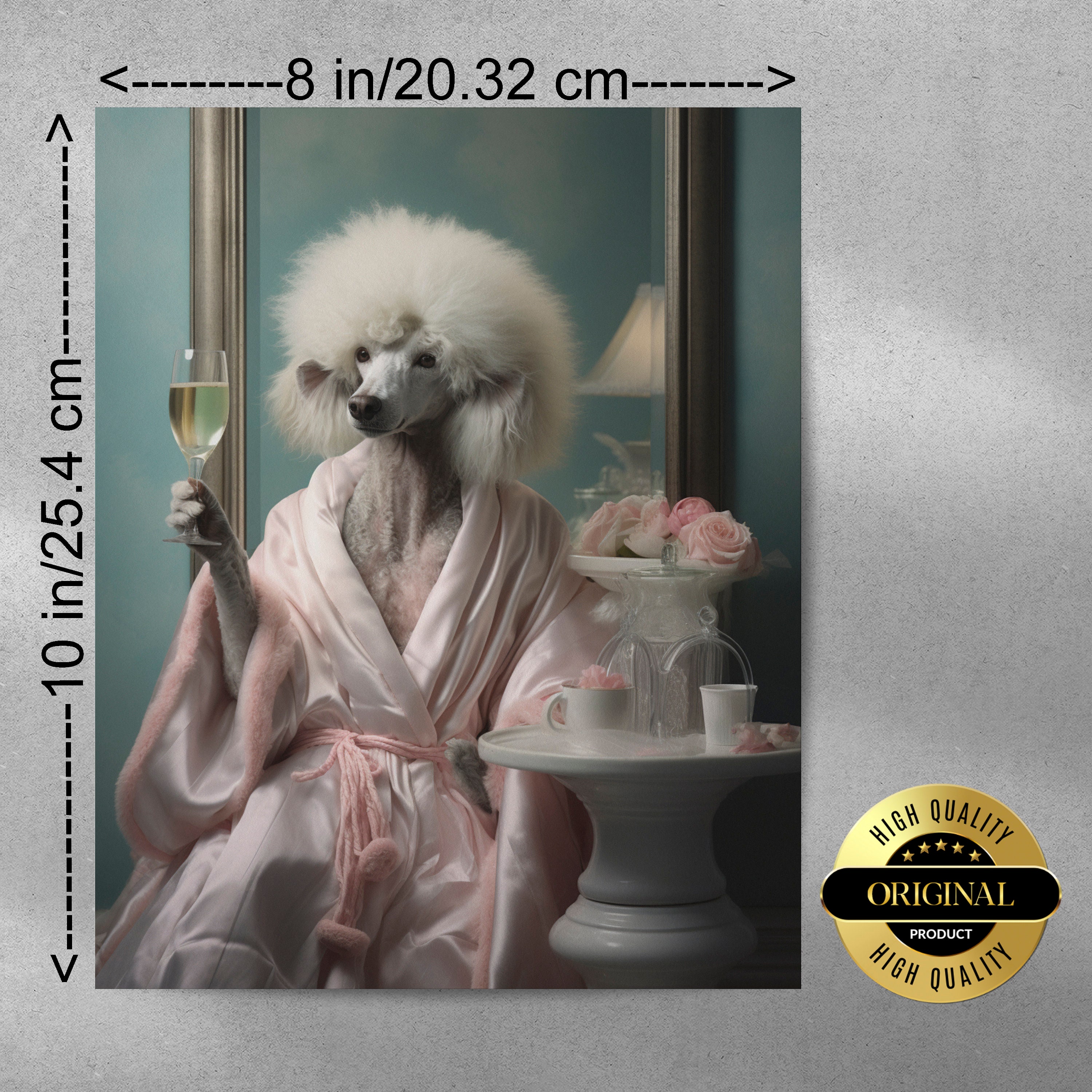 Poodle Wall Decor, Elegant Wall Art, Sophisticated Art Print, Girl Wall ...