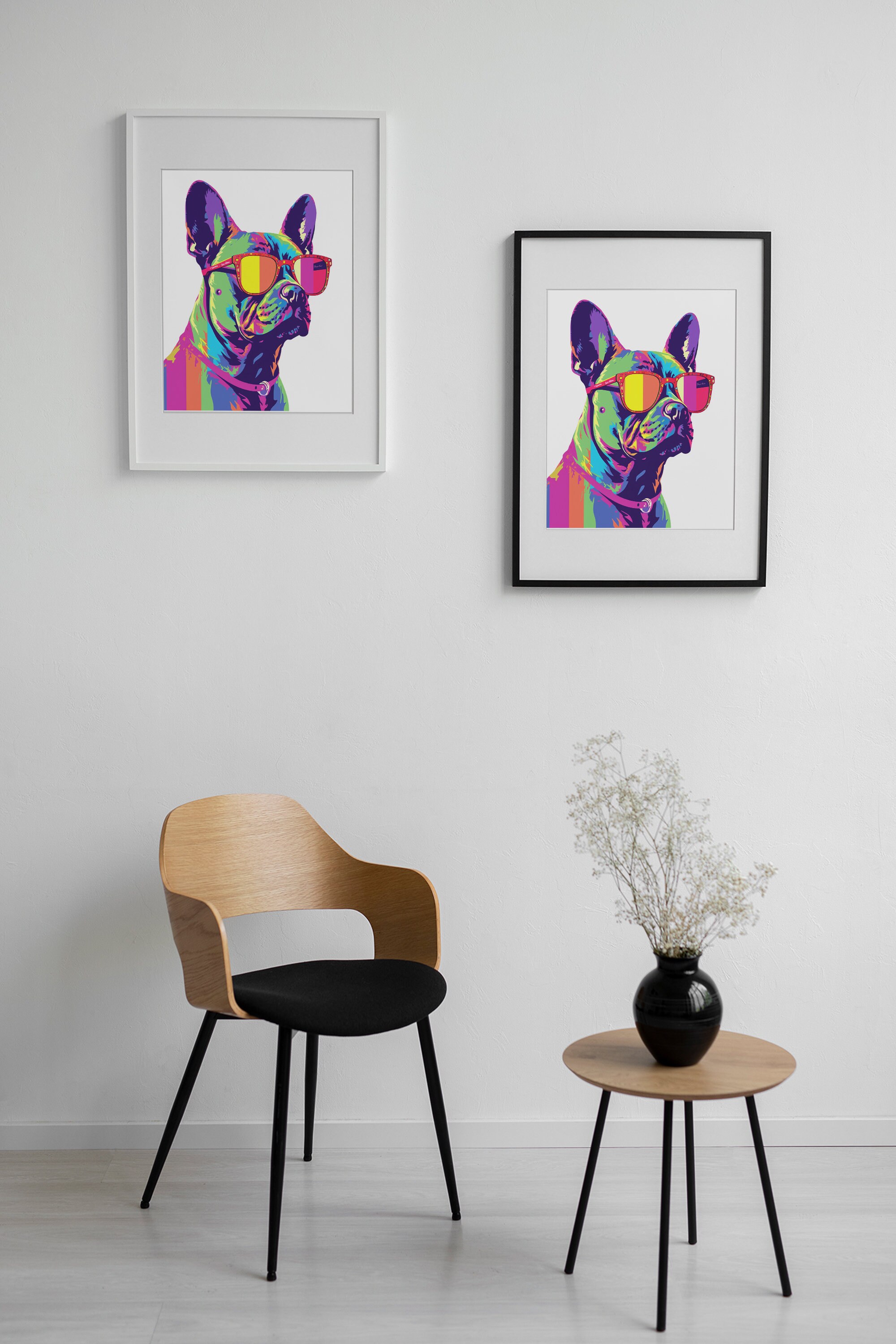 Frenchie Wall Decor, French Bulldog Art, Hip Hop Frenchie Print, French ...