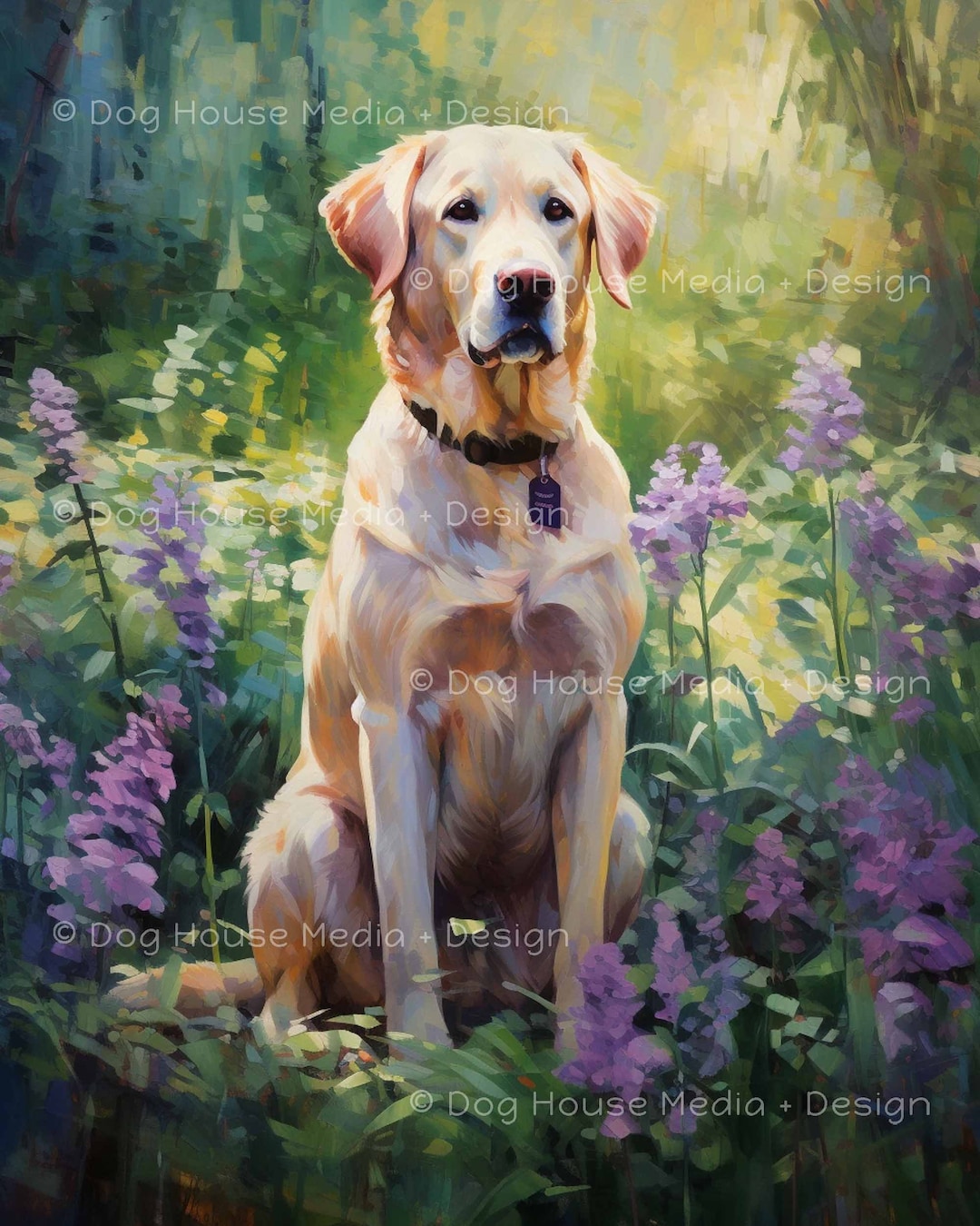 Labrador Wall Decor, Lab Wall Art, Cool Dog Print, Zen Dogs, Yoga Room ...