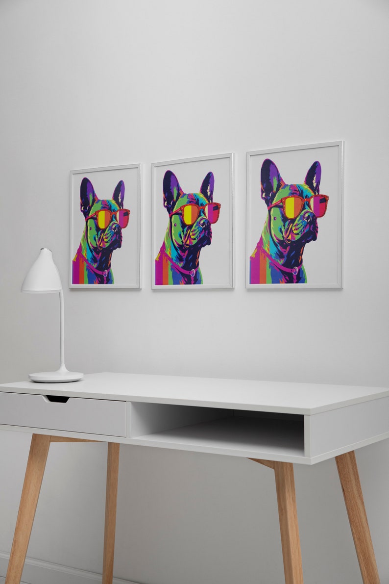 Frenchie Wall Decor, French Bulldog Art, Hip Hop Frenchie Print, French Bulldog Poster, LGBTQ ...