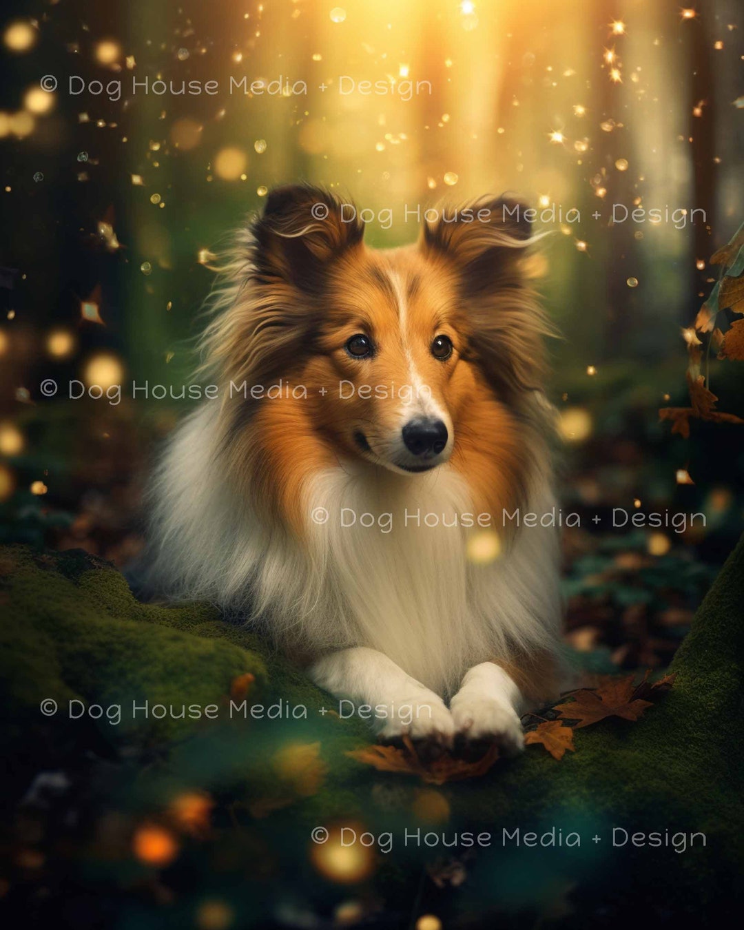 Shetland Sheepdog Wall Decor, Dog Wall Art, Cool Dog Print, Fantasy ...