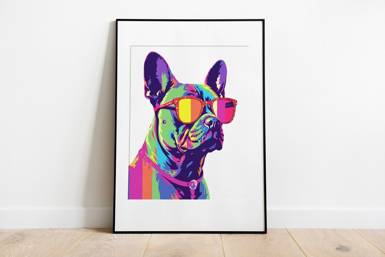 Frenchie Wall Decor, French Bulldog Art, Hip Hop Frenchie Print, French Bulldog Poster, LGBTQ ...
