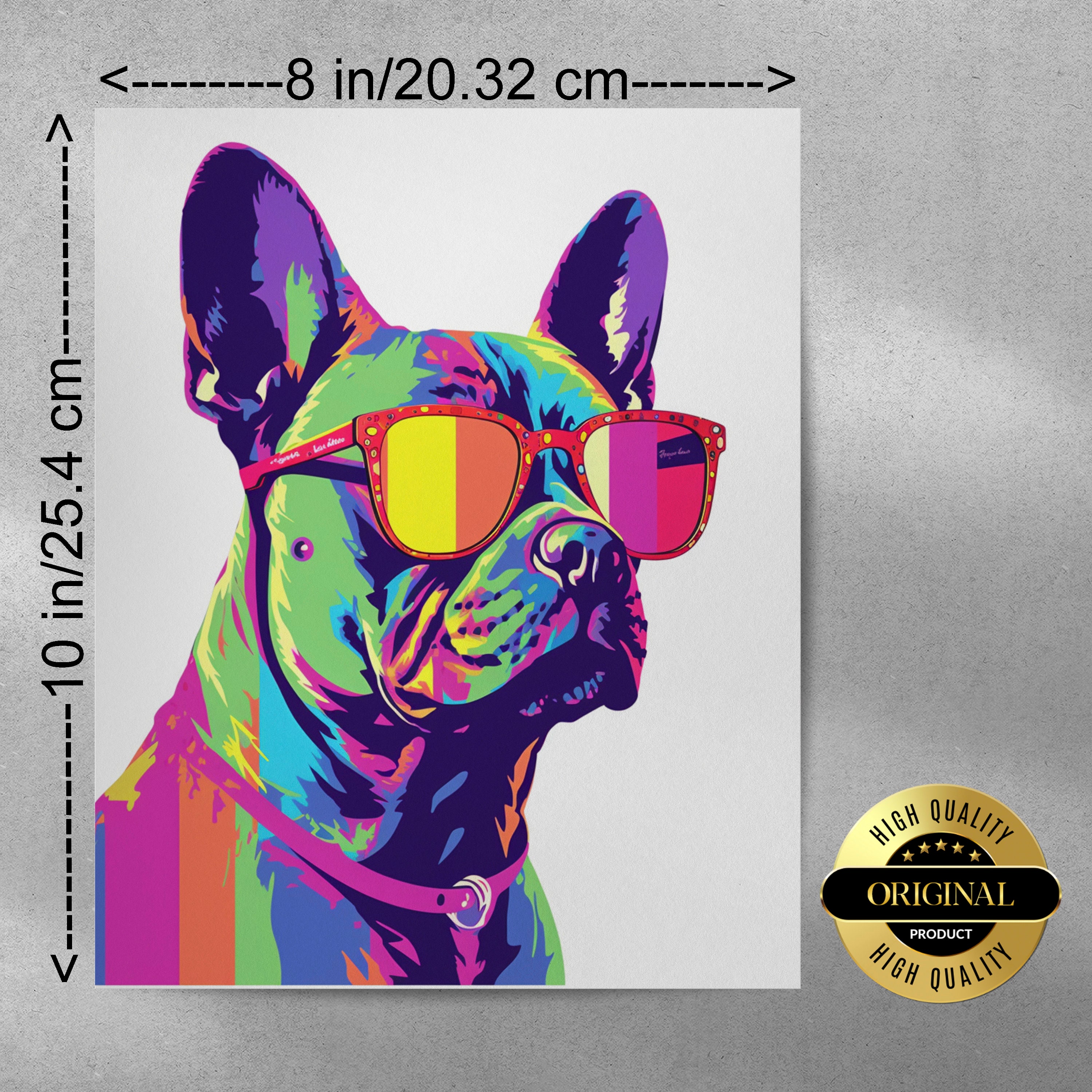 Frenchie Wall Decor, French Bulldog Art, Hip Hop Frenchie Print, French ...
