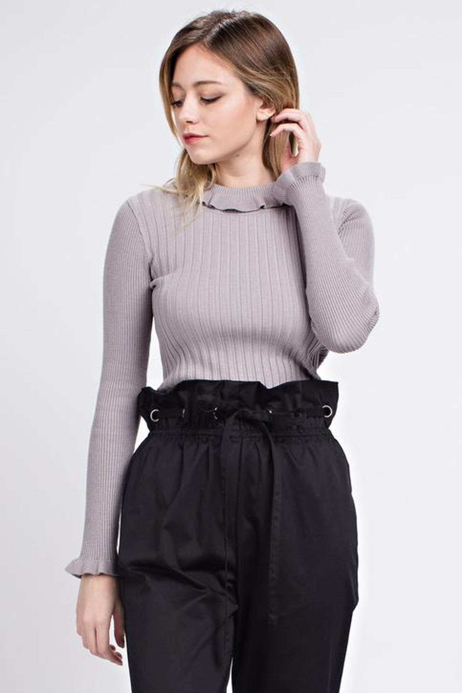 Ruffle Turtleneck - Etsy