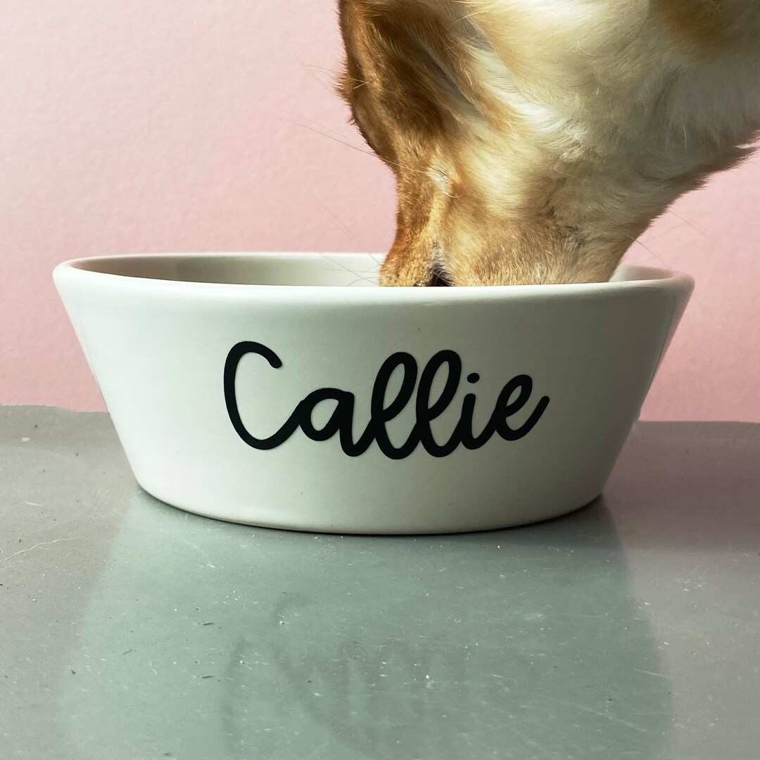 Personalised Pet Bowl Vinyl Decal - DECAL ONLY Personalised Vinyl ...