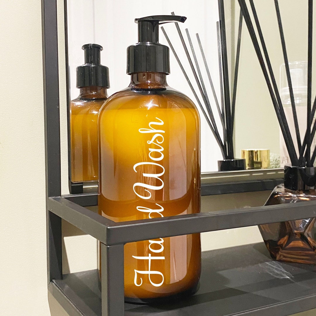 Bathroom Vinyl Decals 7cm Soap Shampoo Conditioner Moisturiser Vinyl ...