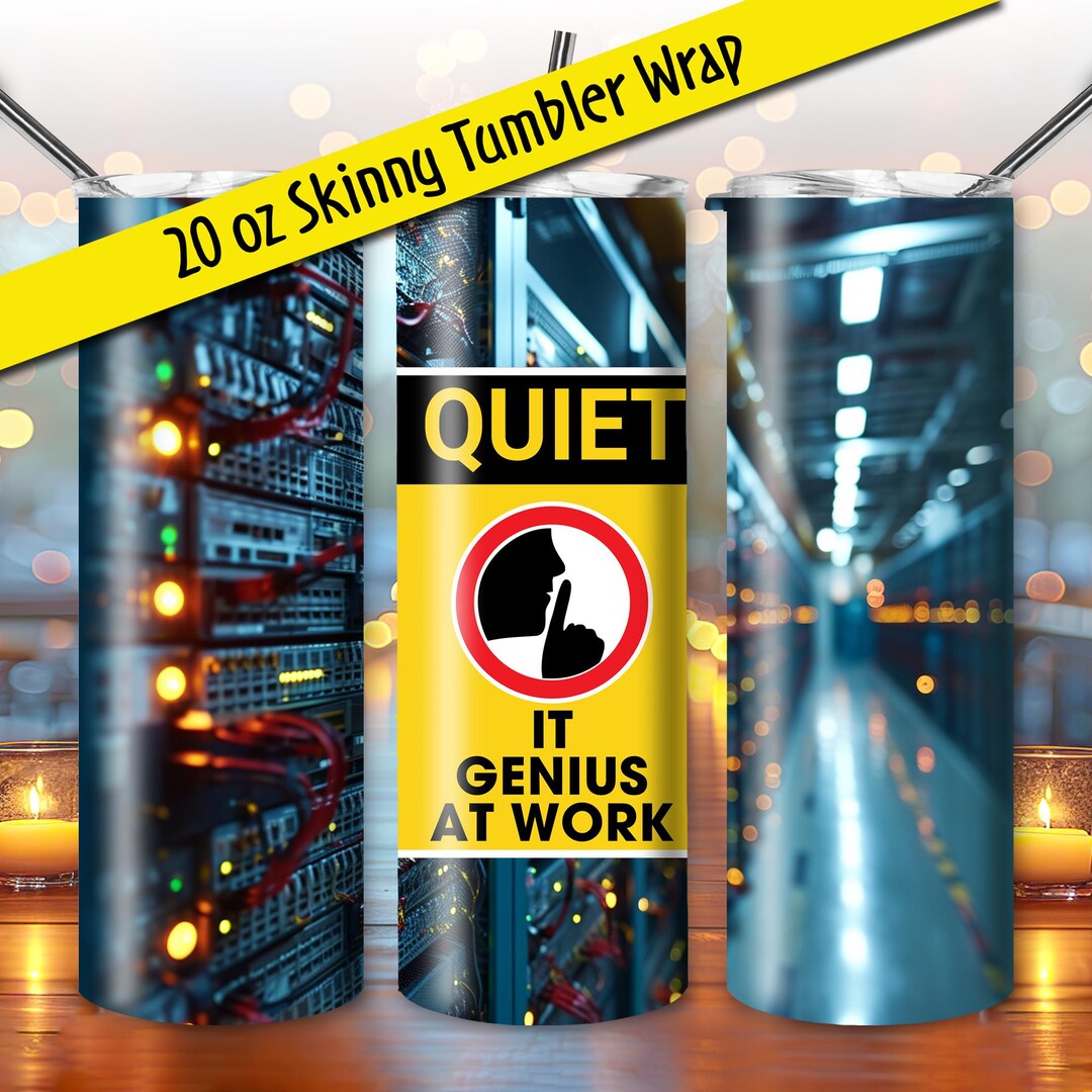 Humorous IT Specialist Tumbler Wrap Digital Download 20 Oz Skinny ...