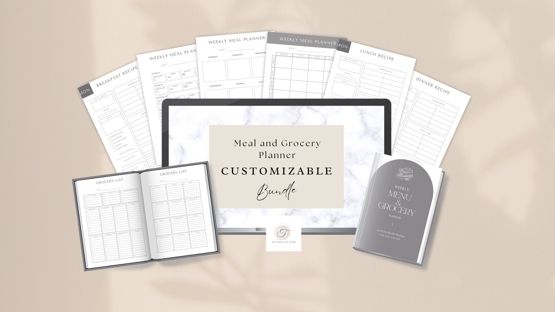 Grocery List Printable Health Weight Loss Planner Kit Meal Plan ...