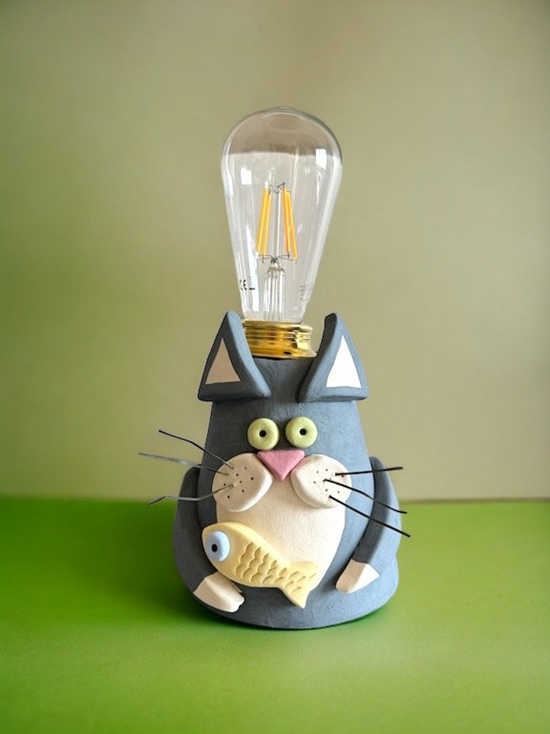 Funny Cat Lamp ( Customizable With Your Cat ) - Etsy