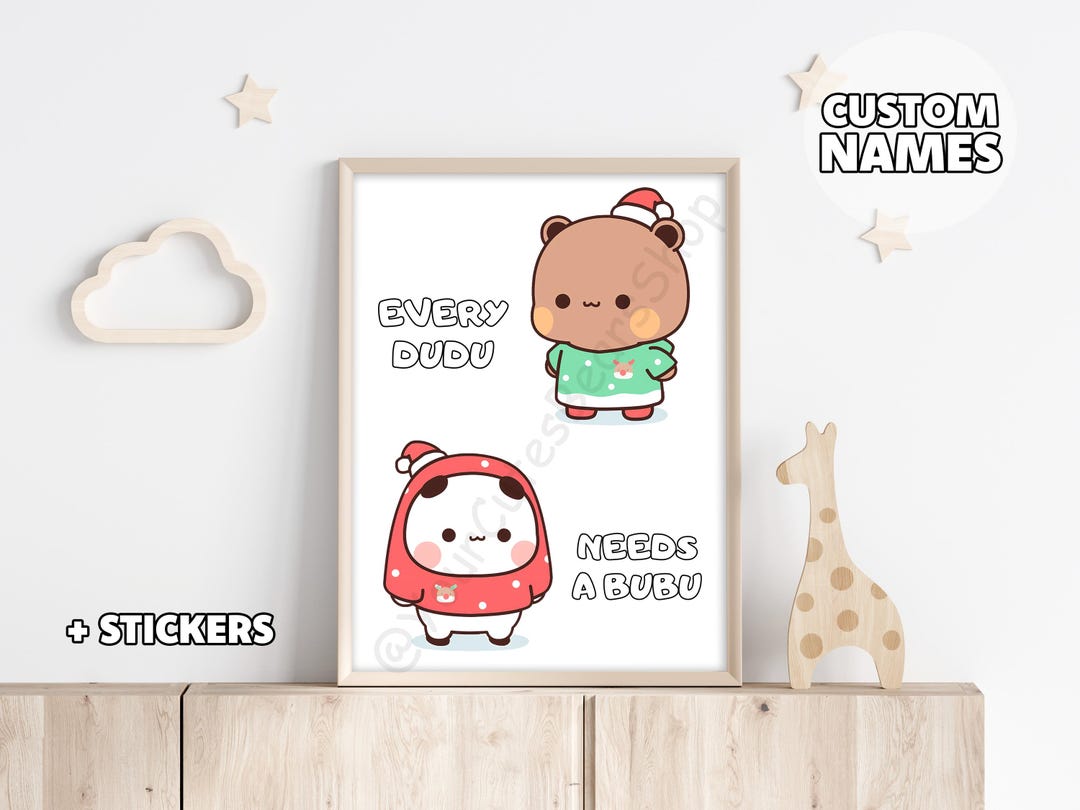 Christmas Dudu & Bubu Poster Every Dudu Needs a Bubu, Santa Gift, Gift ...