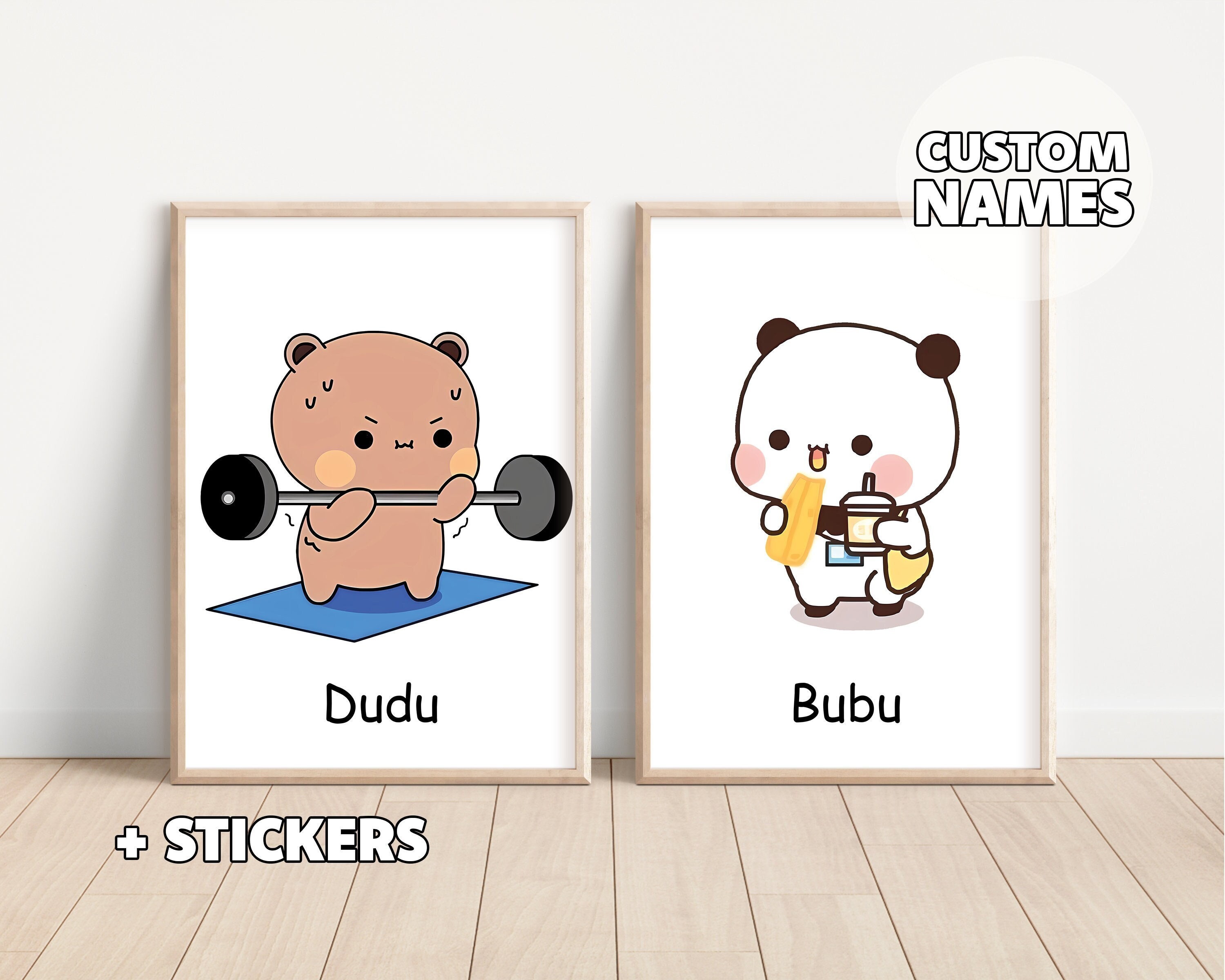 Set of 2 Couples Poster Bubu & Dudu Decor, Gift for Her, Gift for Him ...