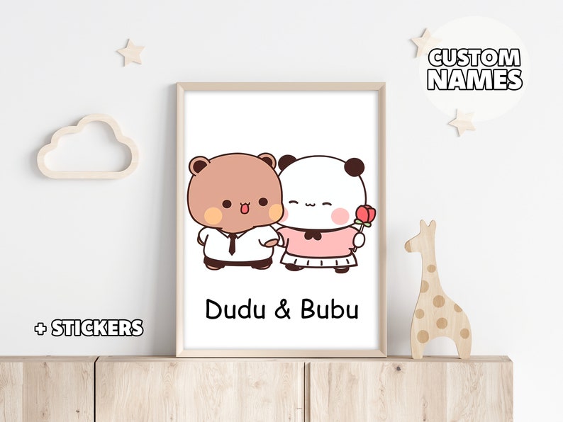 Custom Dudu Bubu Poster Dudu Bubu Wall Art, Gift for Her, Gift for Him, Anniversary Gift ...