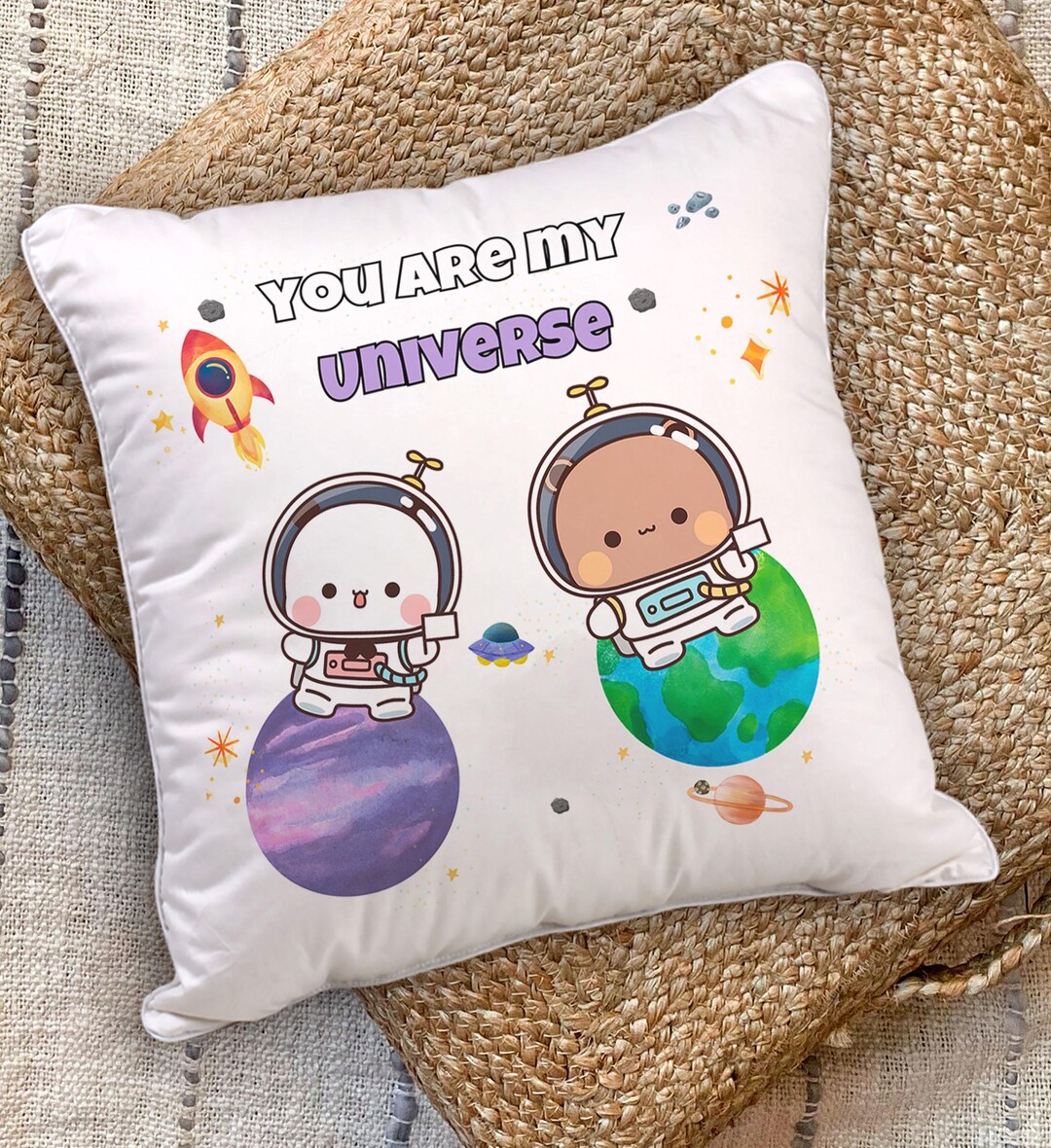 Space Dudu Bubu Pillow - Couple Gift, You Are My Universe, Gift for ...