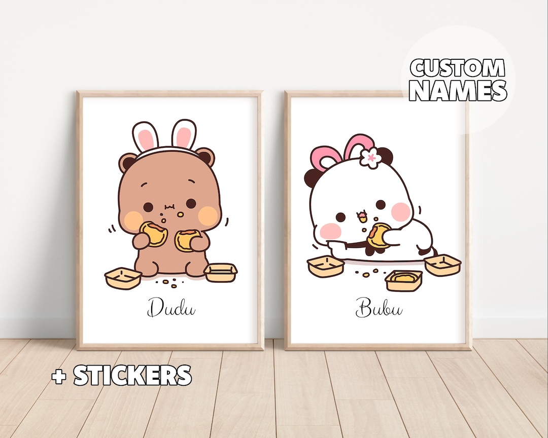 Funny Dudu & Bubu Posters - Couple Wall Art, Personalized Gift, Custom ...