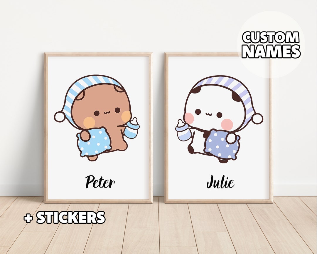 Sleepy Dudu & Bubu Posters - Set of 2 Posters, Couple Gift, Funny ...