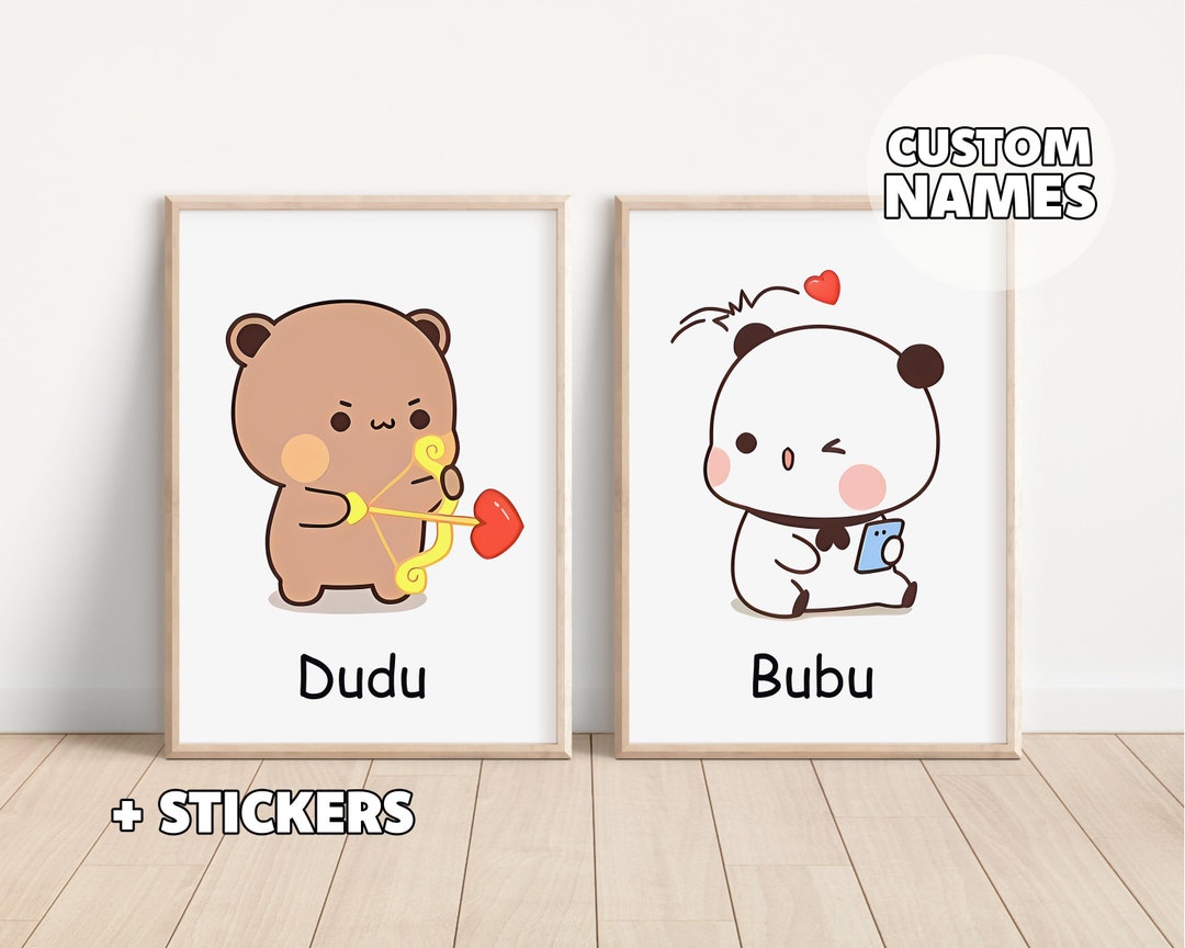 Custom Bubu & Dudu Posters Love Gift, Gift for Her, Gift for Him ...