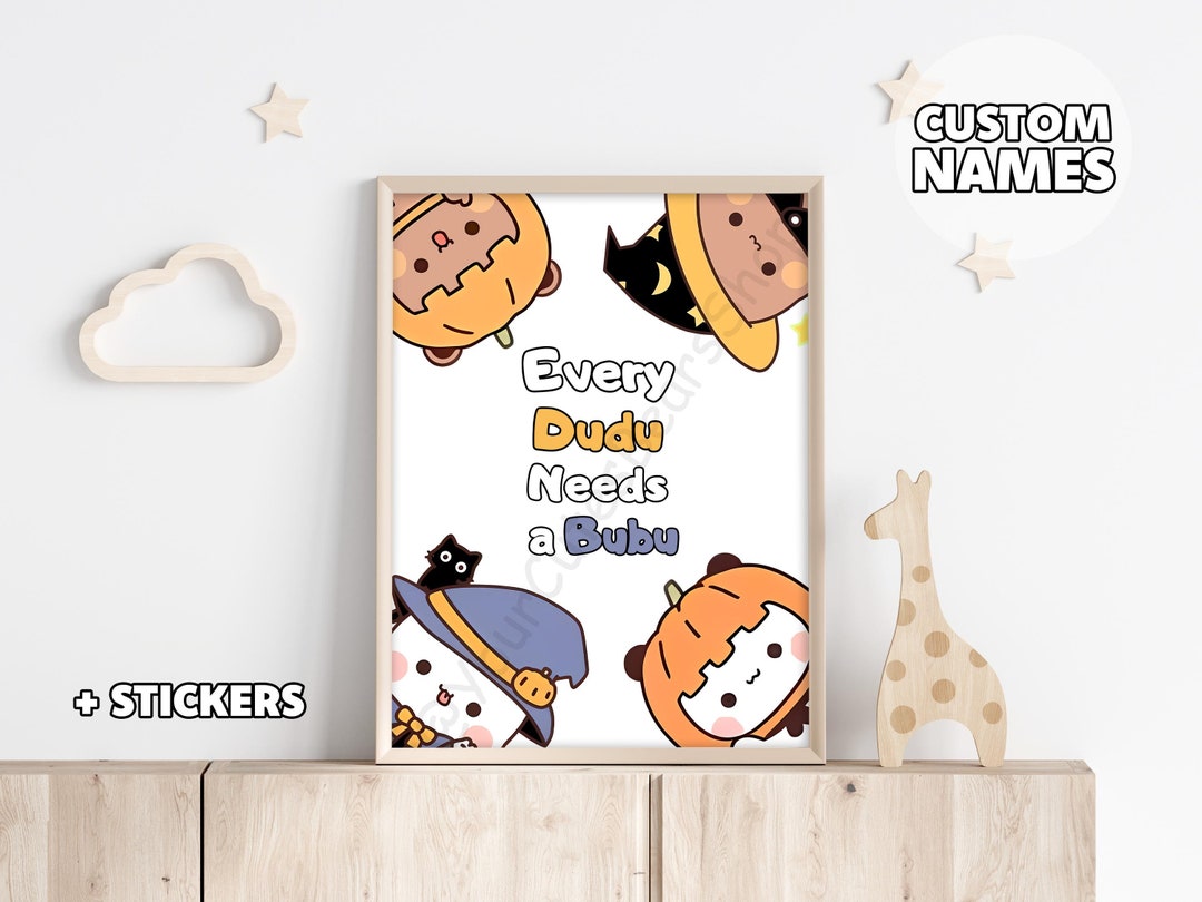 Minimalist Halloween Dudu & Bubu Poster - Every Dudu Needs a Bubu ...
