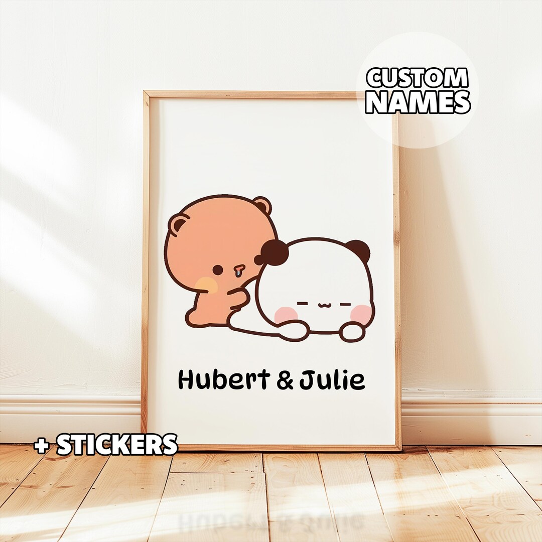 Custom Dudu & Bubu Poster - Personalized Names, Gift for Her, Gift for ...