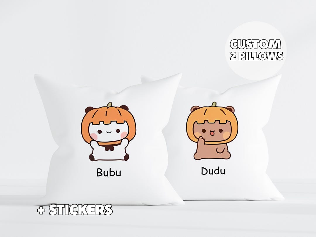 Set of 2 Pumpkin Bubu & Dudu Pillows - Halloween Decoration, 31 October ...
