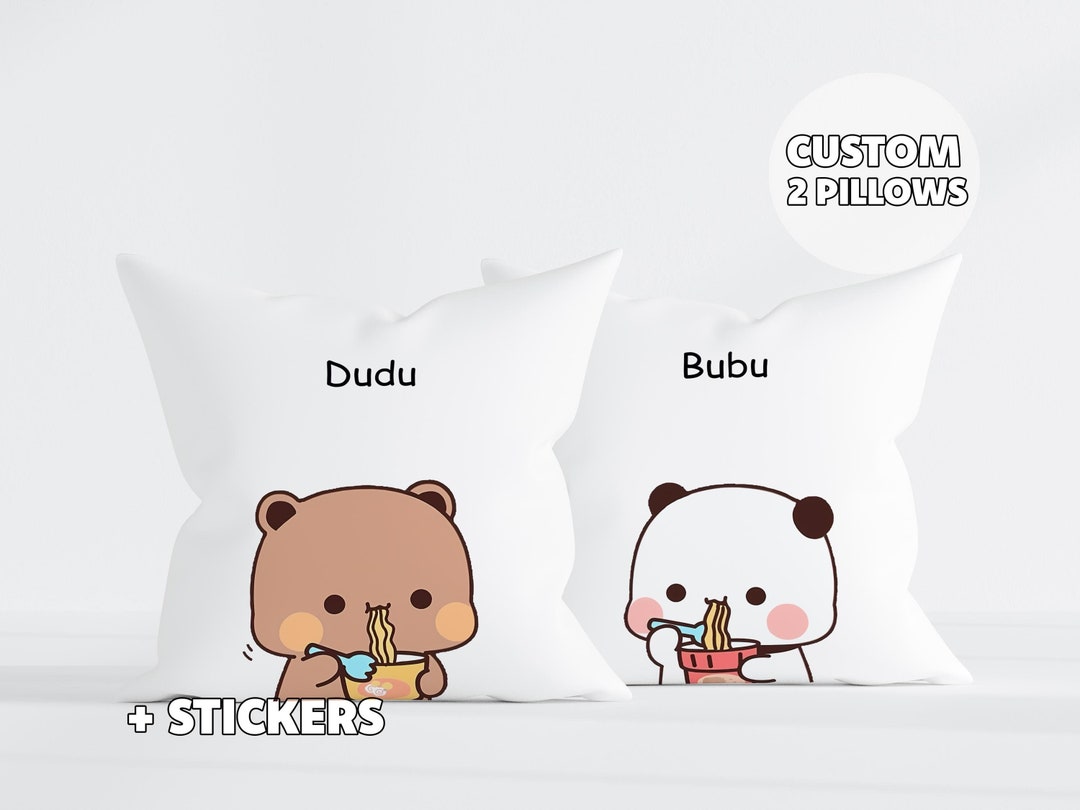 2 Cute Dudu Bubu Pillows - Personalized Gift, Bubu & Dudu Pillow ...
