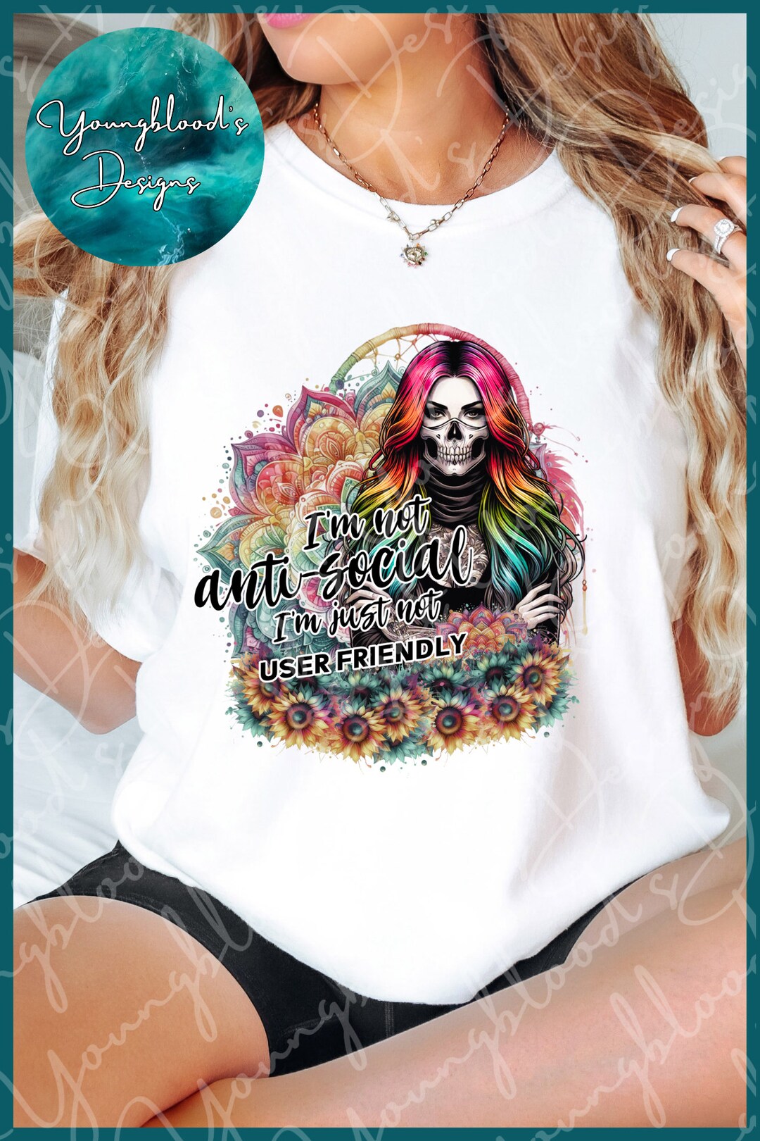 I'm Not Anti Social, I'm Just Not User Friendly Shirt Design | Digital ...