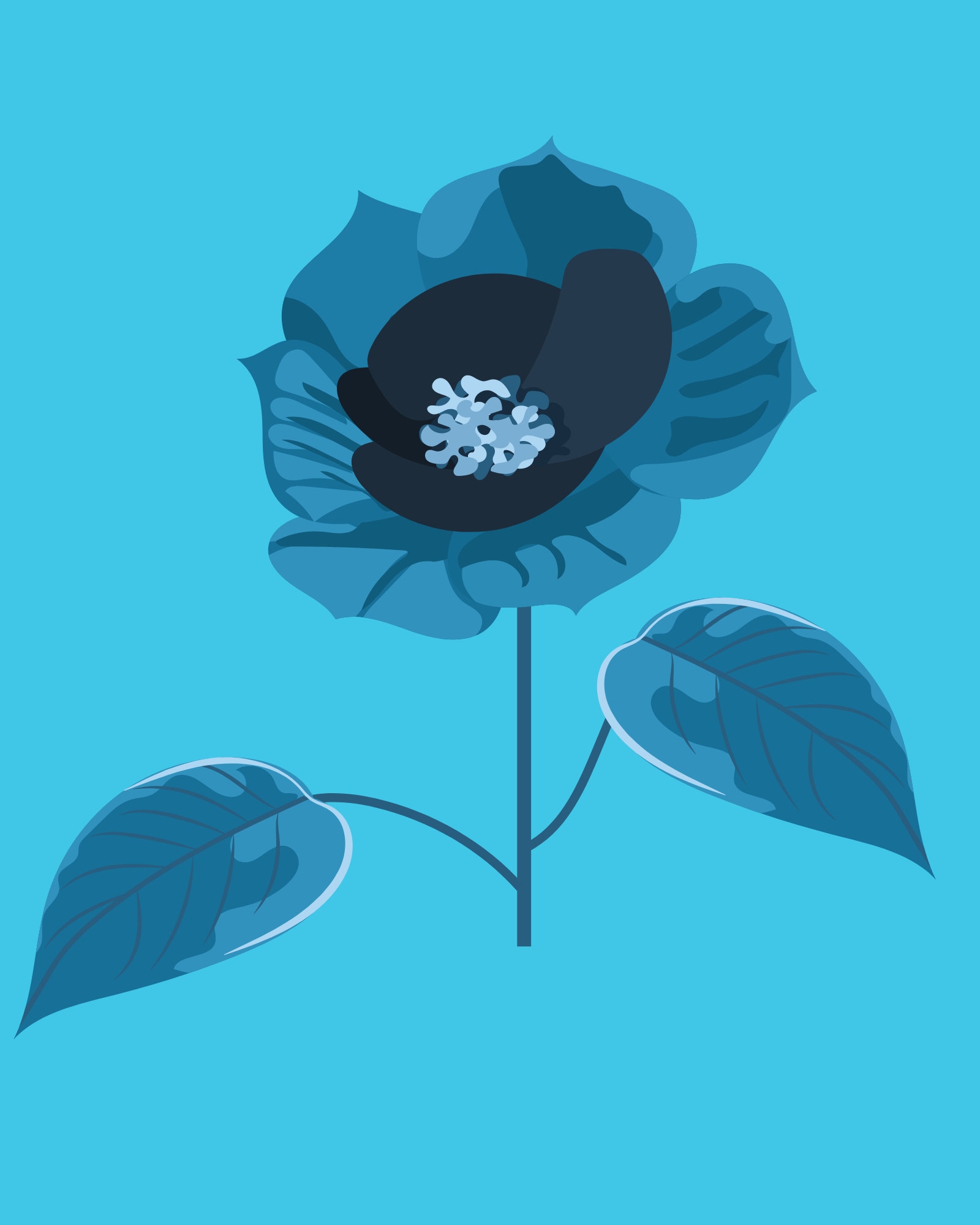 Paper Art, Bold Flower, Wall Art Poster Design|bedroom Art|flower Print ...