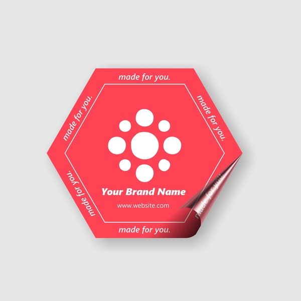 Hexagon Logo Stickers - Etsy