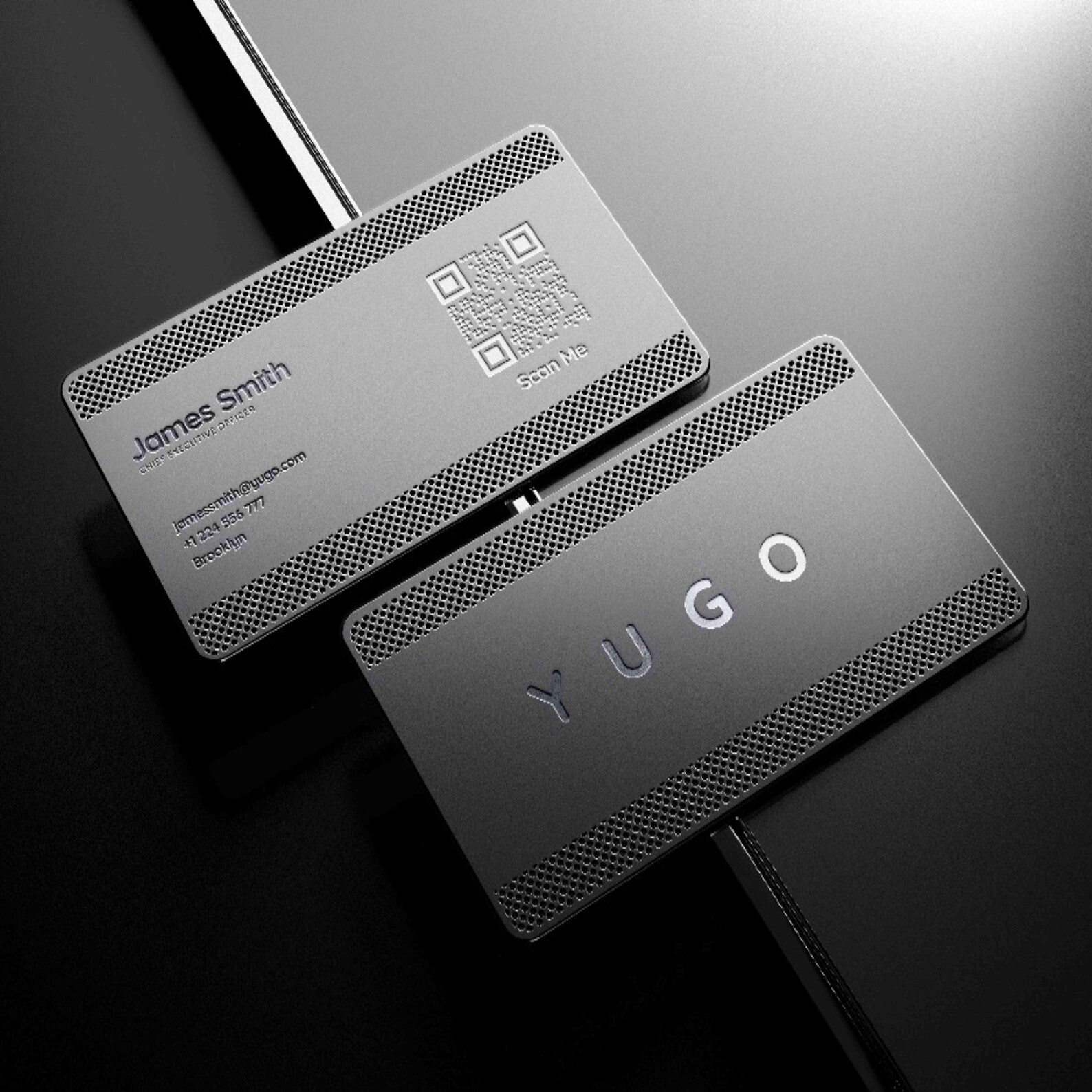 Yugo Customizable NFC Laser Precision Cut-through Full Metal Business ...