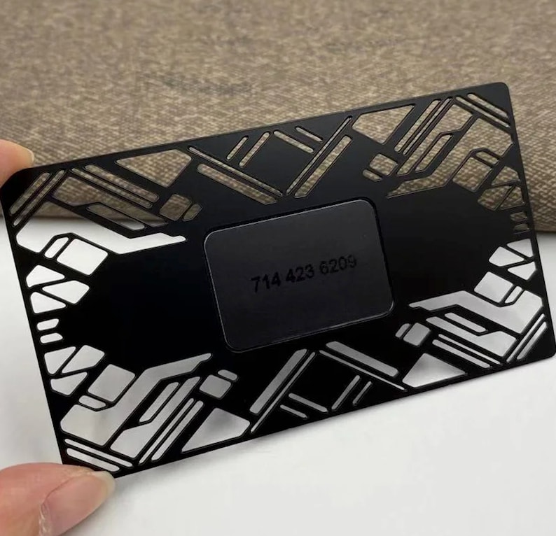 Yugo Customizable NFC Laser Precision Cut-through Full Metal Business ...