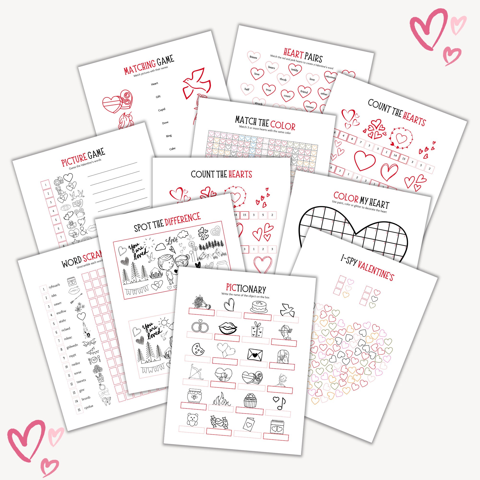 Activités pour la Saint-Valentin à imprimer pour la Saint-Valentin ...