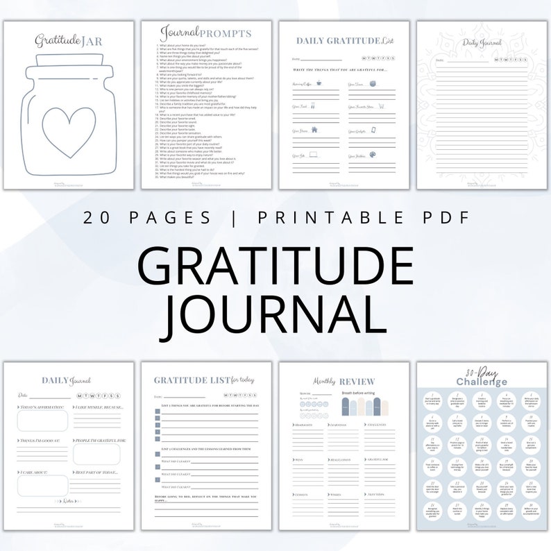 Gratitude Journal Gratitude Workbook Gratitude Printable - Etsy