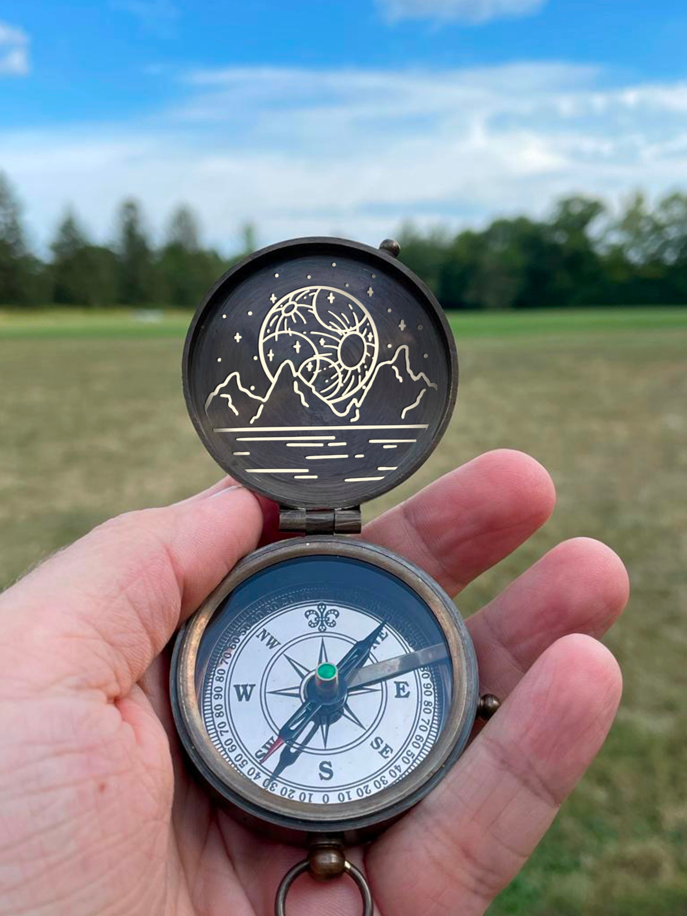 Personalized Brass Compass for First Communion, Custom Compass for ...