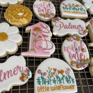 One Wildflower, Wild One Themed Sugar Cookies - Etsy