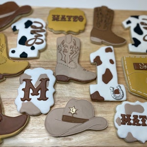 1st Rodeo/west Was One/cowboy/cowgirl Themed Sugar Cookies - Etsy