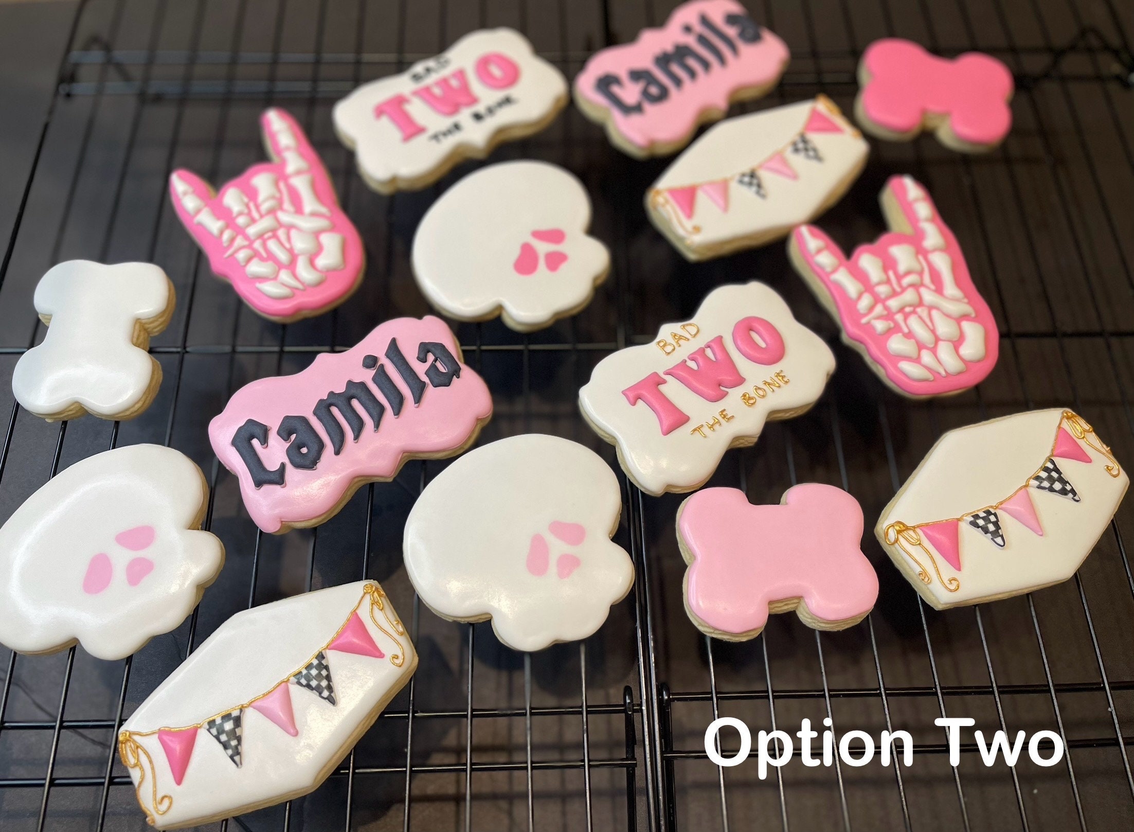 Bad TWO the Bone Themed Sugar Cookies - Etsy