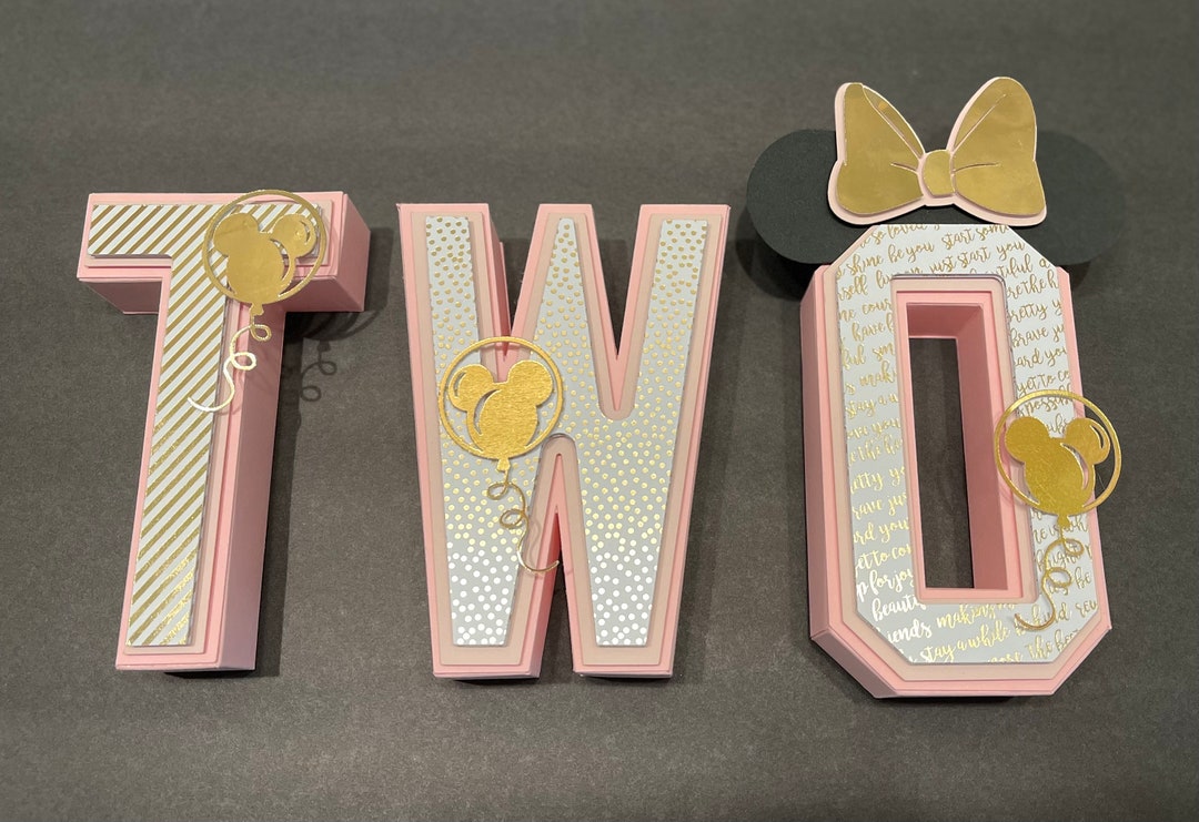 TWO Minnie Mouse Themed Letter Stand - Etsy
