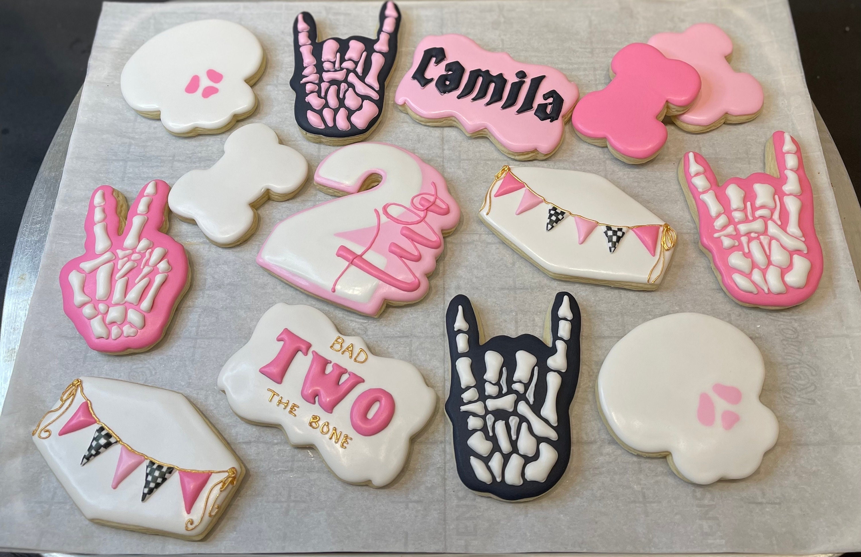 Bad TWO the Bone Themed Sugar Cookies - Etsy