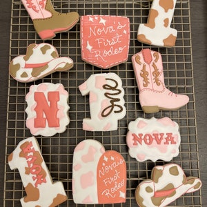 1st Rodeo/west Was One/cowboy/cowgirl Themed Sugar Cookies - Etsy