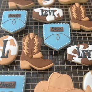 1st Rodeo/west Was One/cowboy/cowgirl Themed Sugar Cookies - Etsy